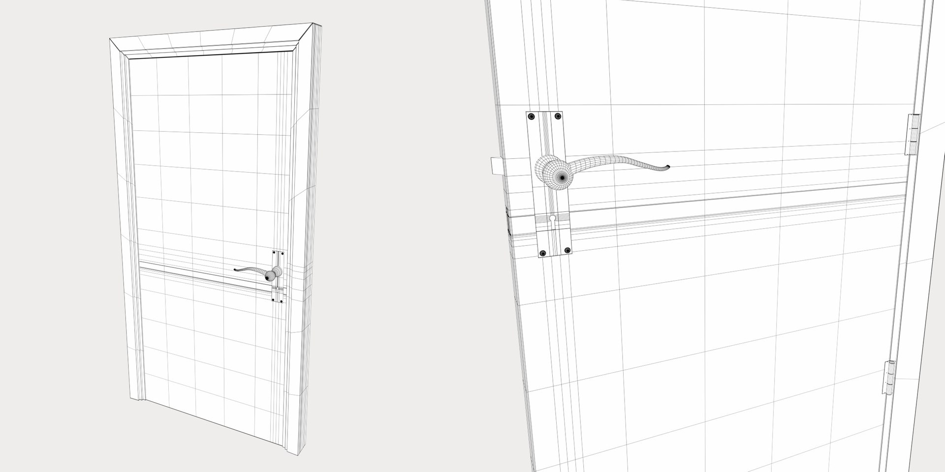 Office Door 3d Model