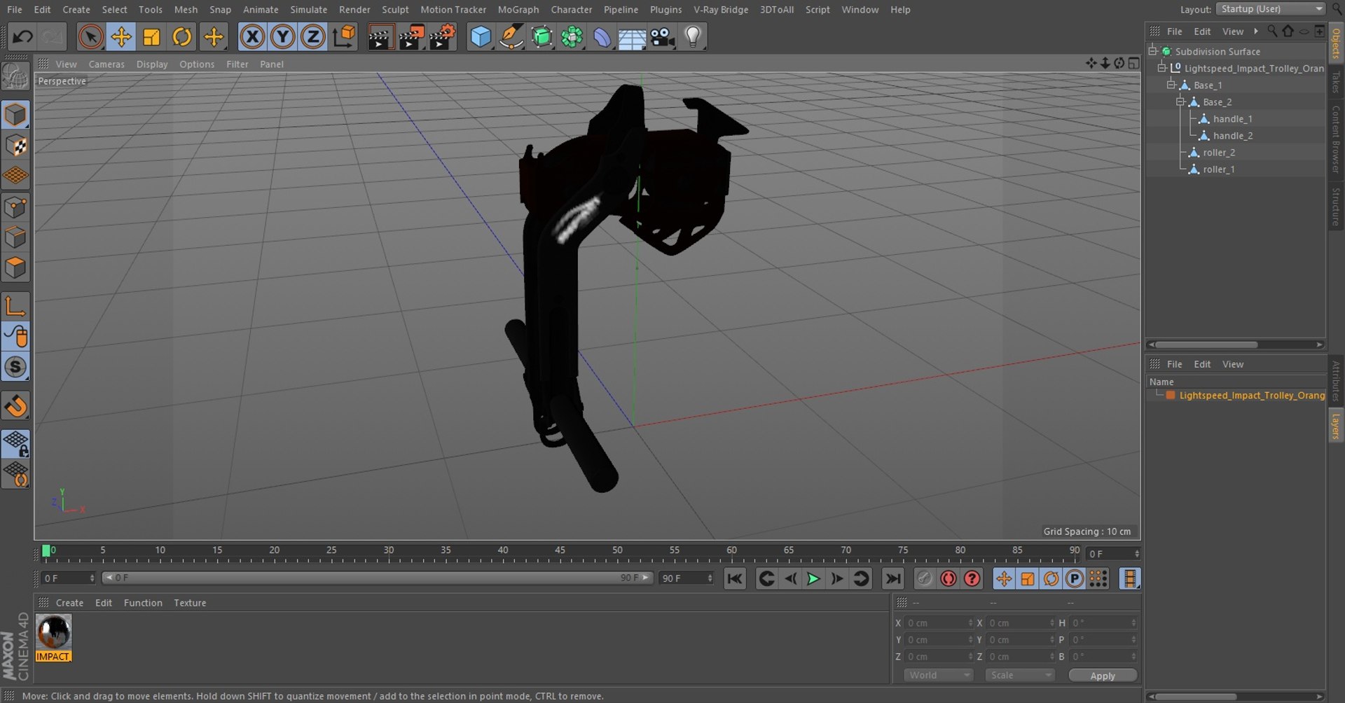 Lightspeed Impact Trolley Orange 3D Model - TurboSquid 1958267