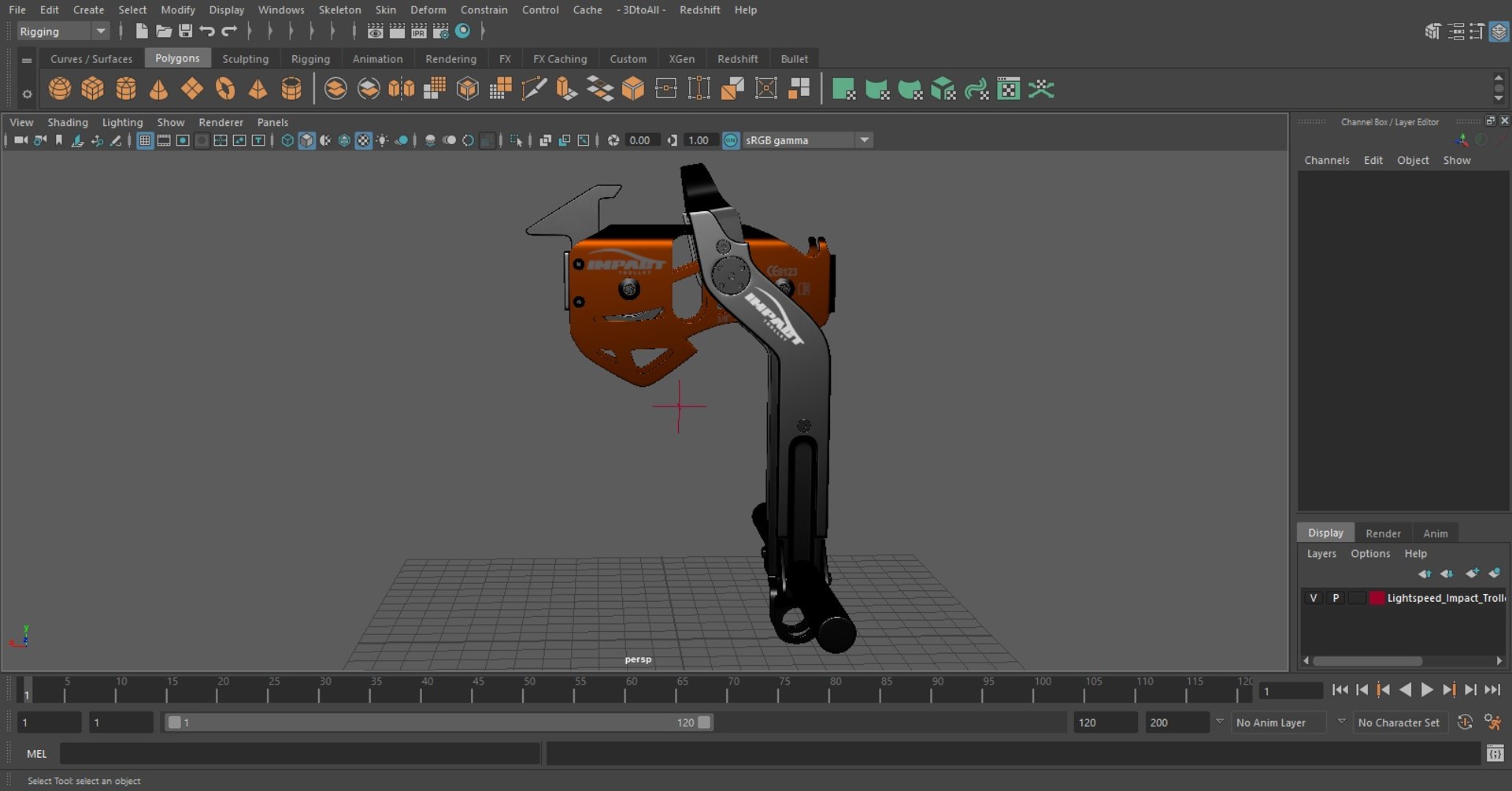 Lightspeed Impact Trolley Orange 3D Model - TurboSquid 1958267