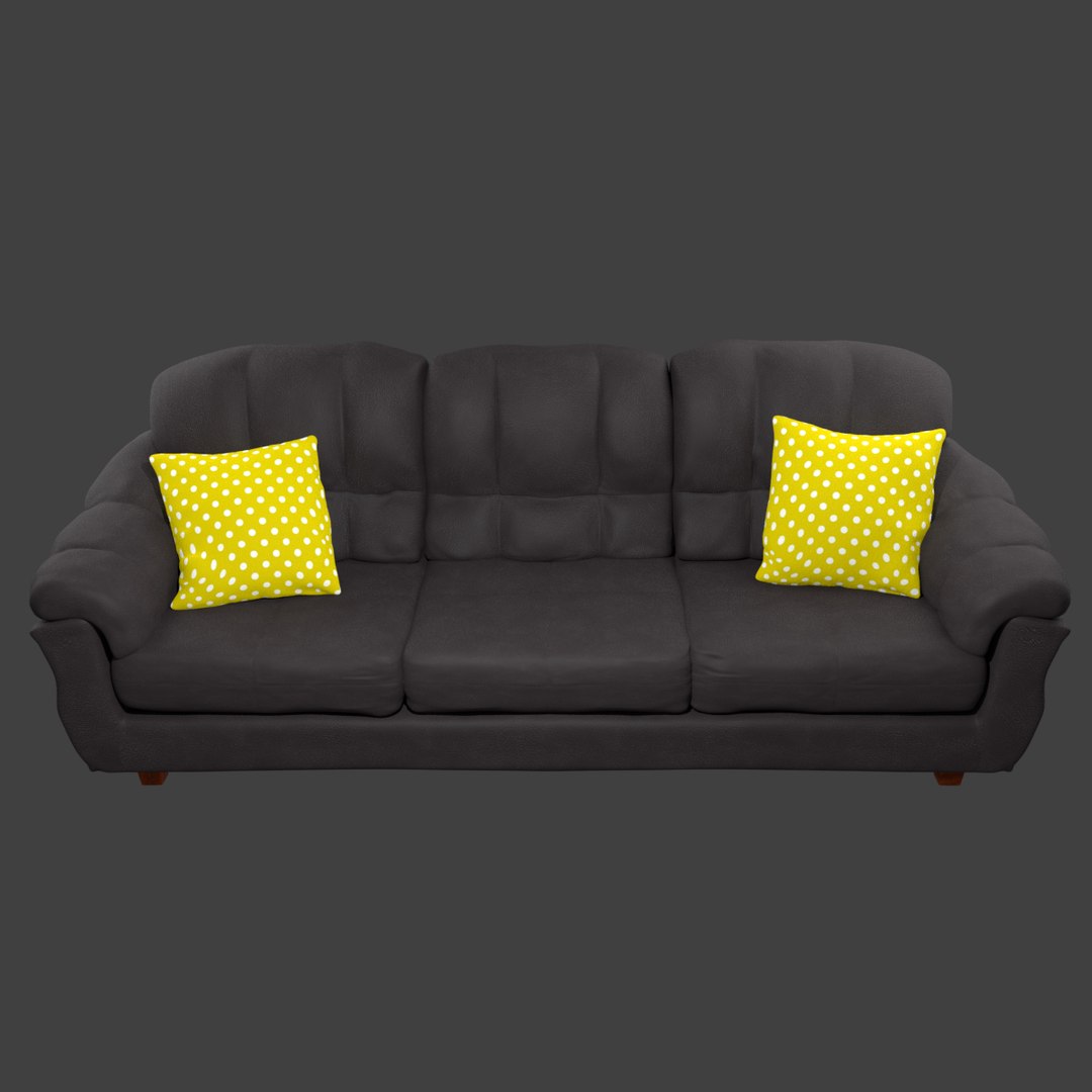 3D sculpt sofa pillows - model - TurboSquid 1169523