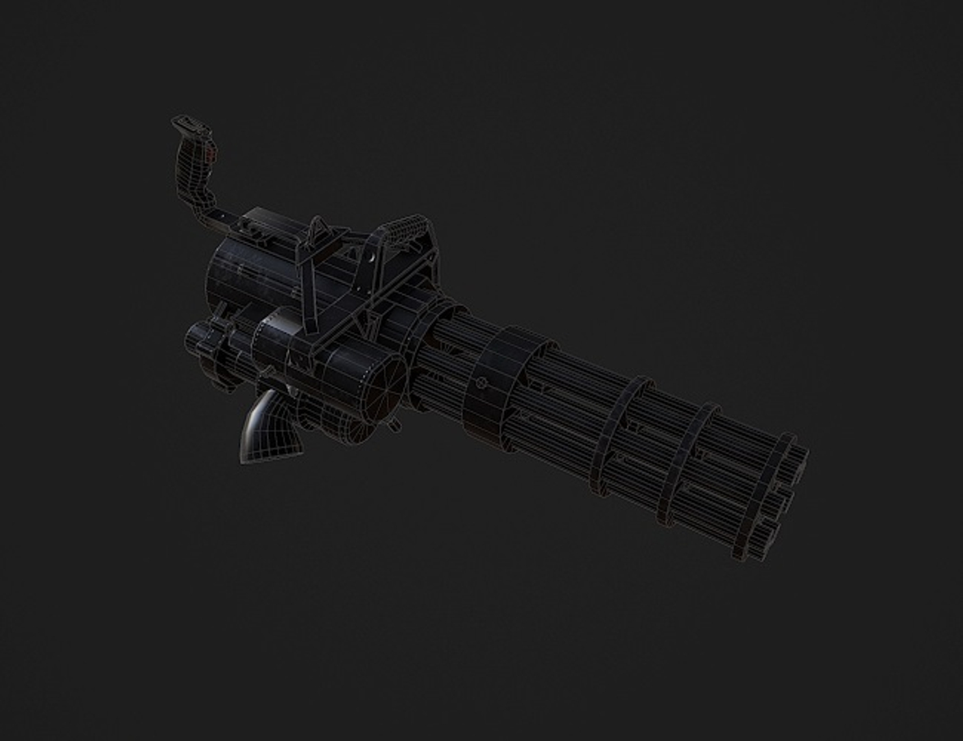 Minigun Gun 3d Model