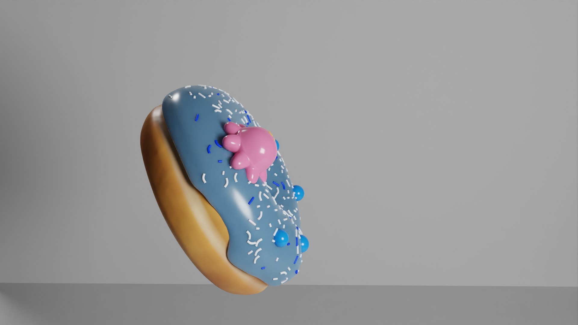 3D Donut Blue 3D Model - TurboSquid 2057560