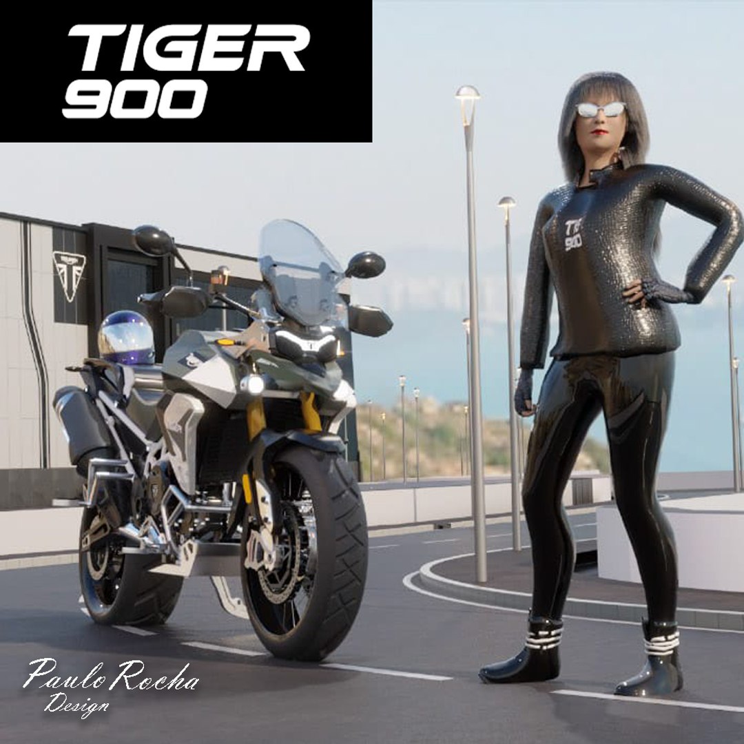 Triumph Tiger 900 Rally Pro 3D Model - TurboSquid 2195655