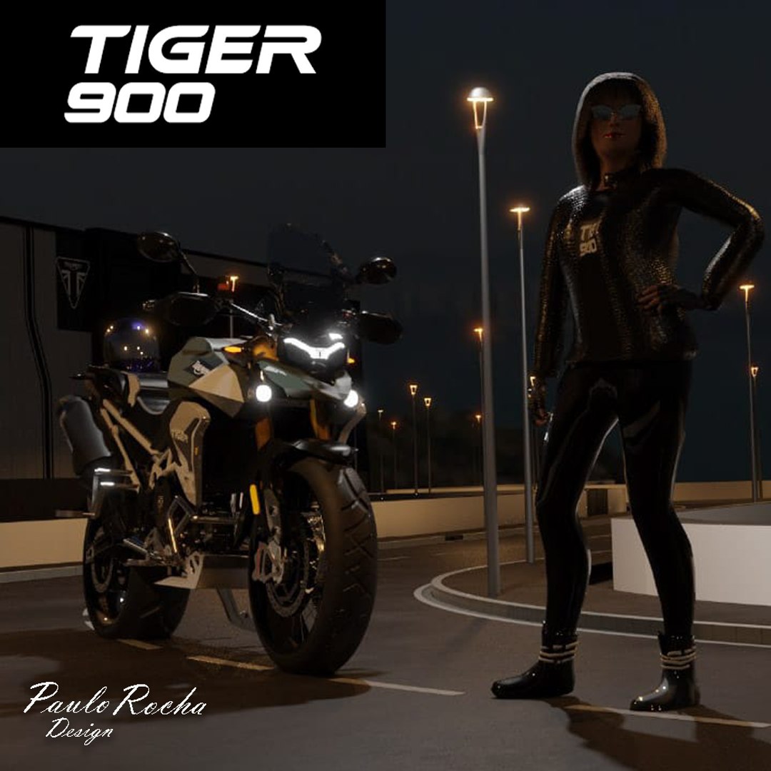 Triumph Tiger 900 Rally Pro 3D Model - TurboSquid 2195655