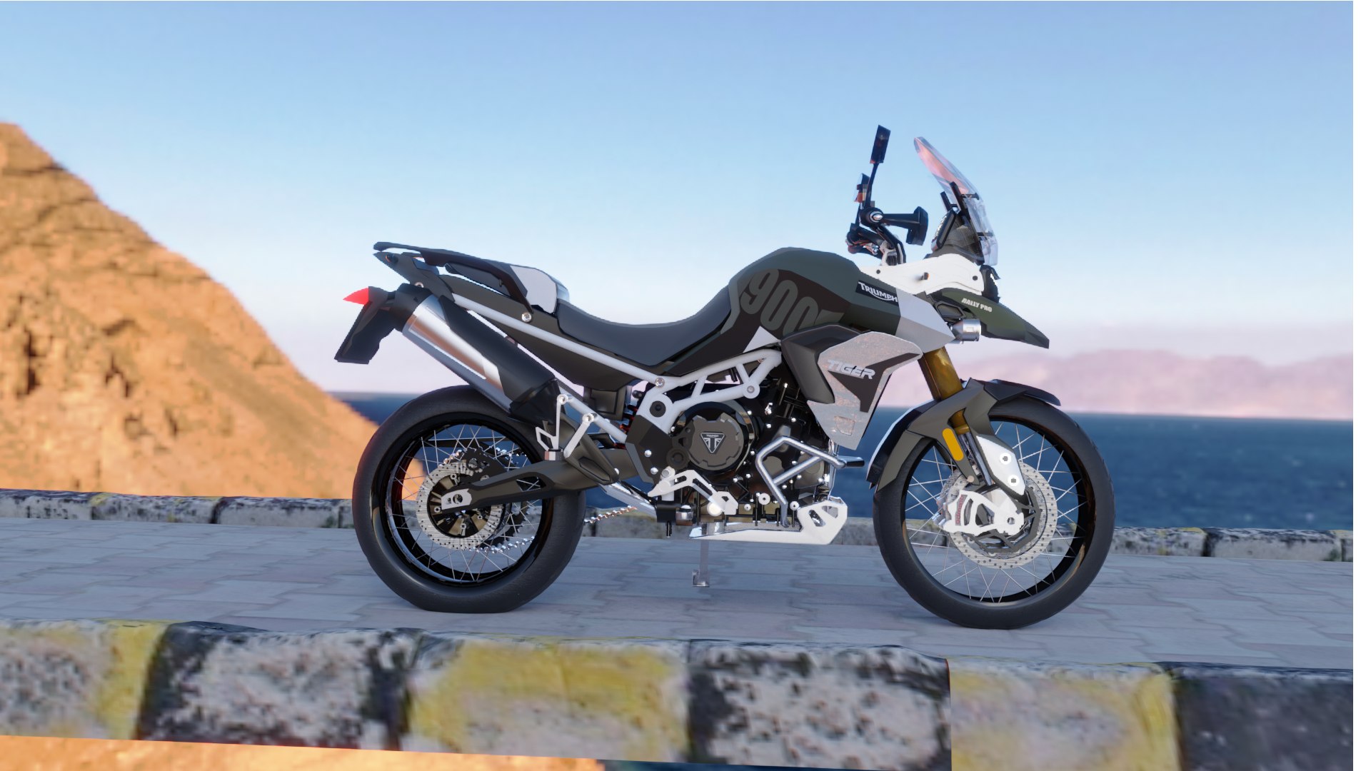 Triumph Tiger 900 Rally Pro 3D Model - TurboSquid 2195655