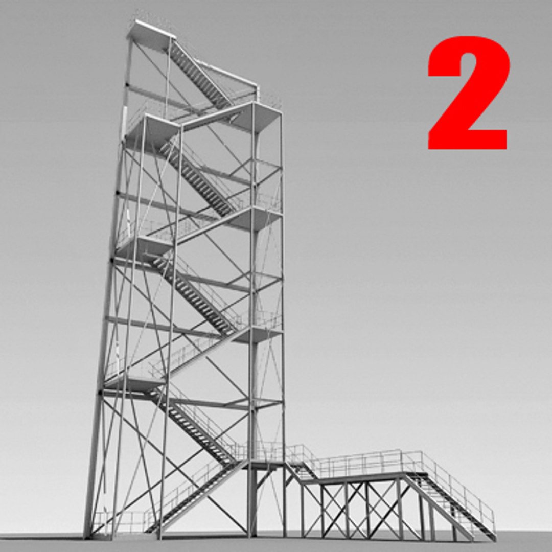2 Industrial Towers 3ds