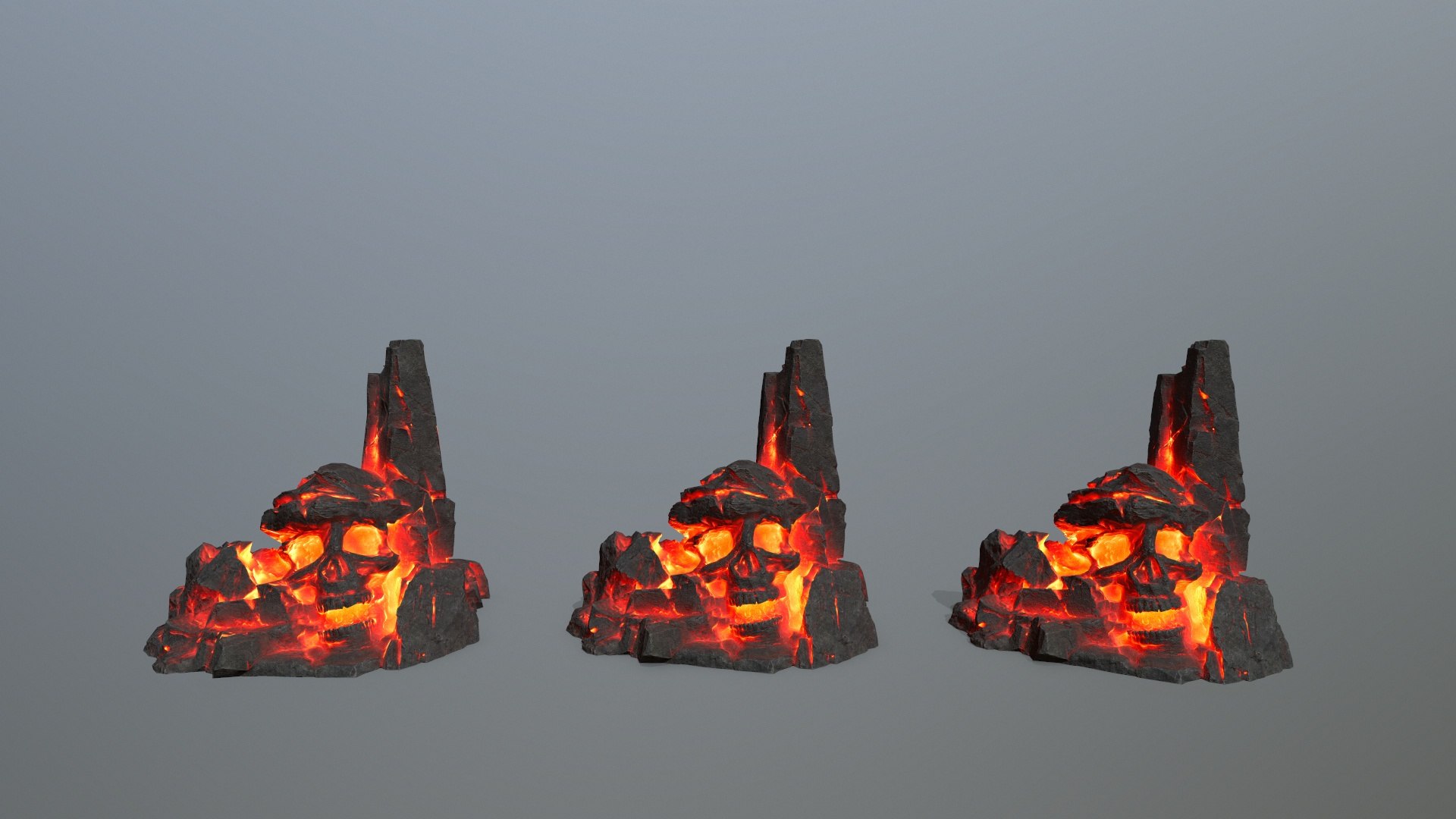 3D Lava Skull Rock - TurboSquid 2310522