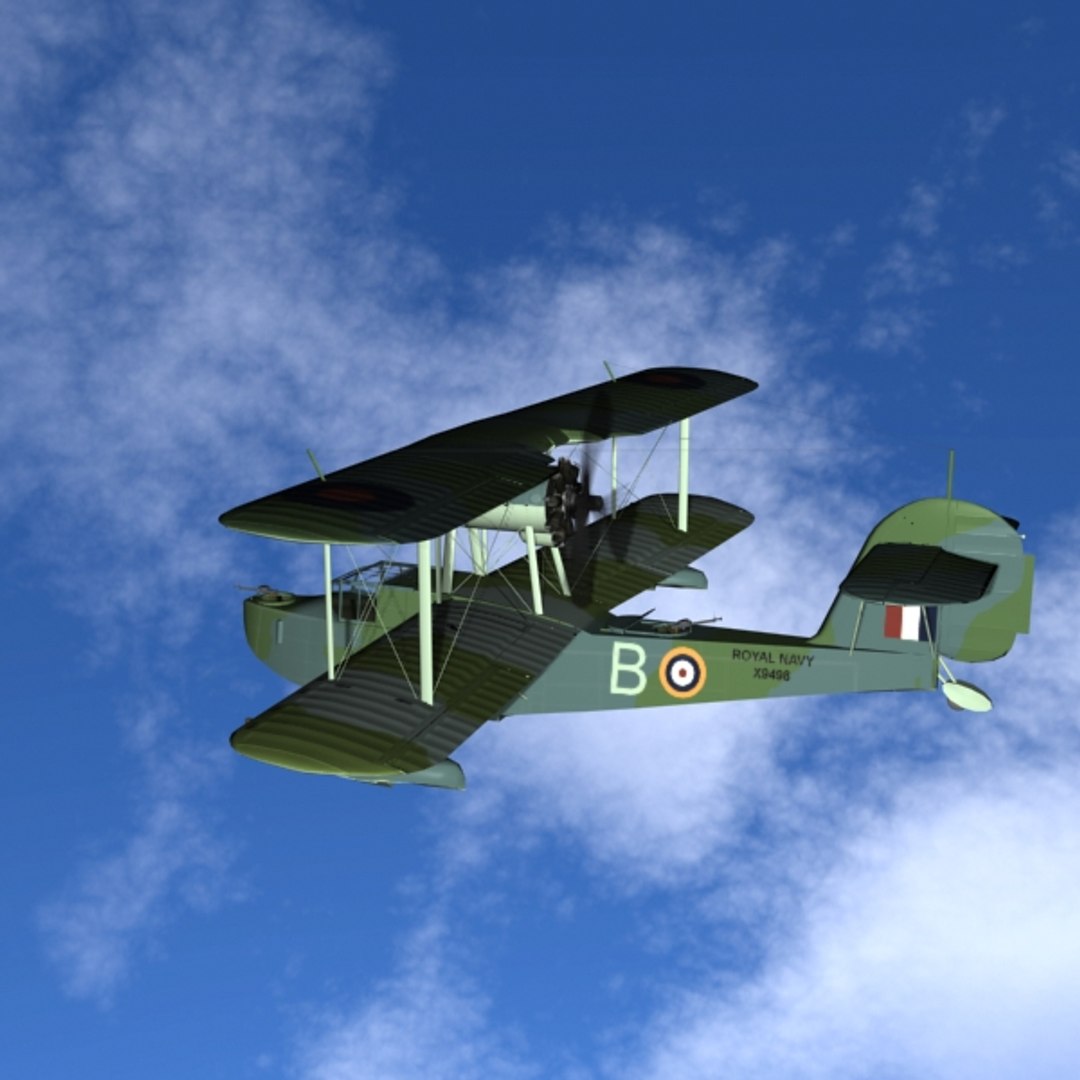 Supermarine Walrus Biplane 3d Max