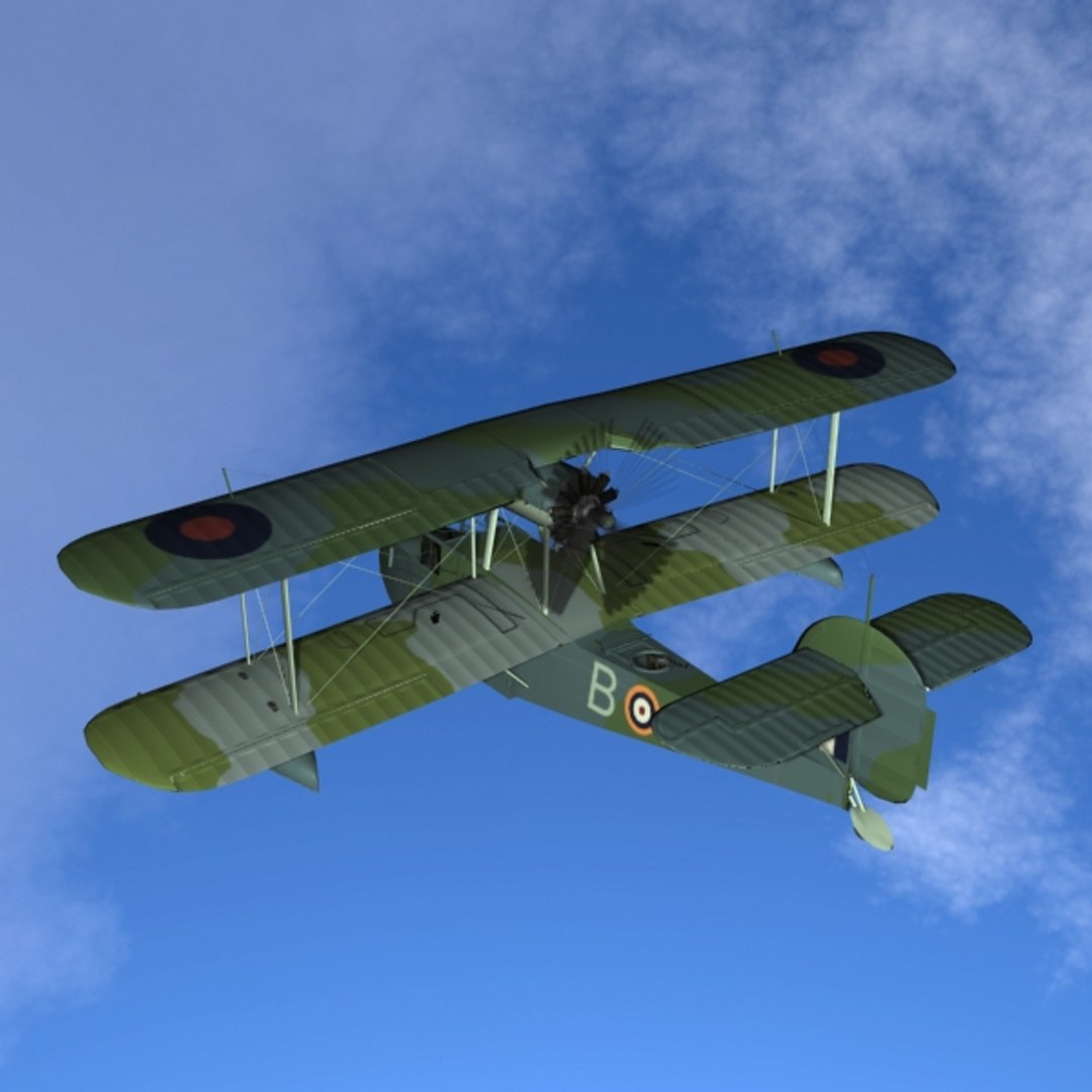Supermarine Walrus Biplane 3d Max