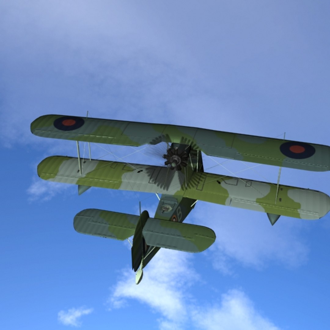 Supermarine Walrus Biplane 3d Max