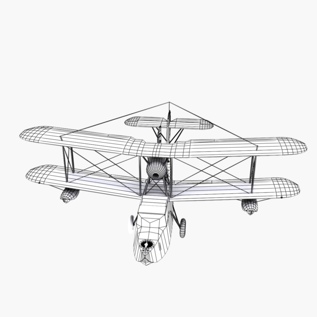 Supermarine Walrus Biplane 3d Max