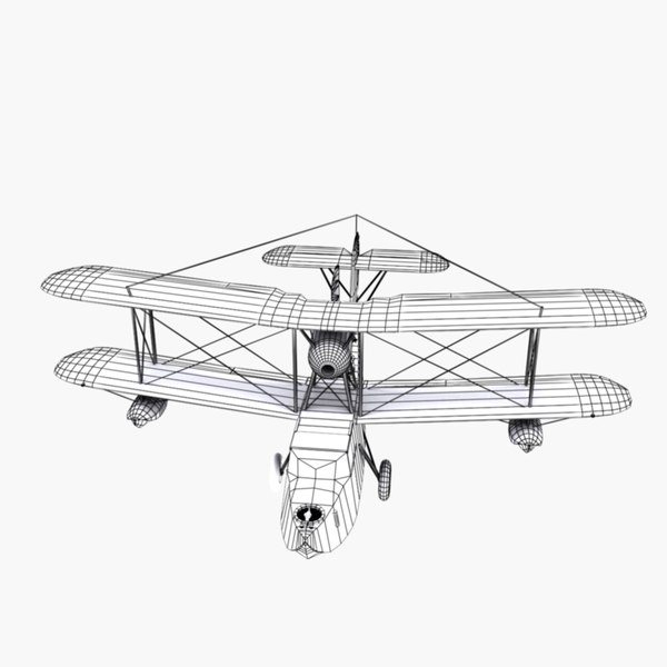 supermarine walrus biplane 3d max