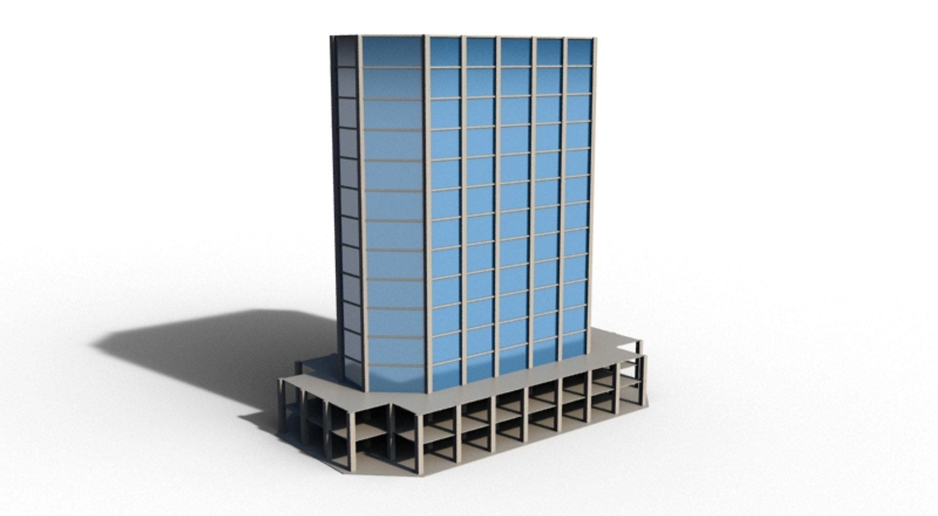 3d Model Collapse Building Animation