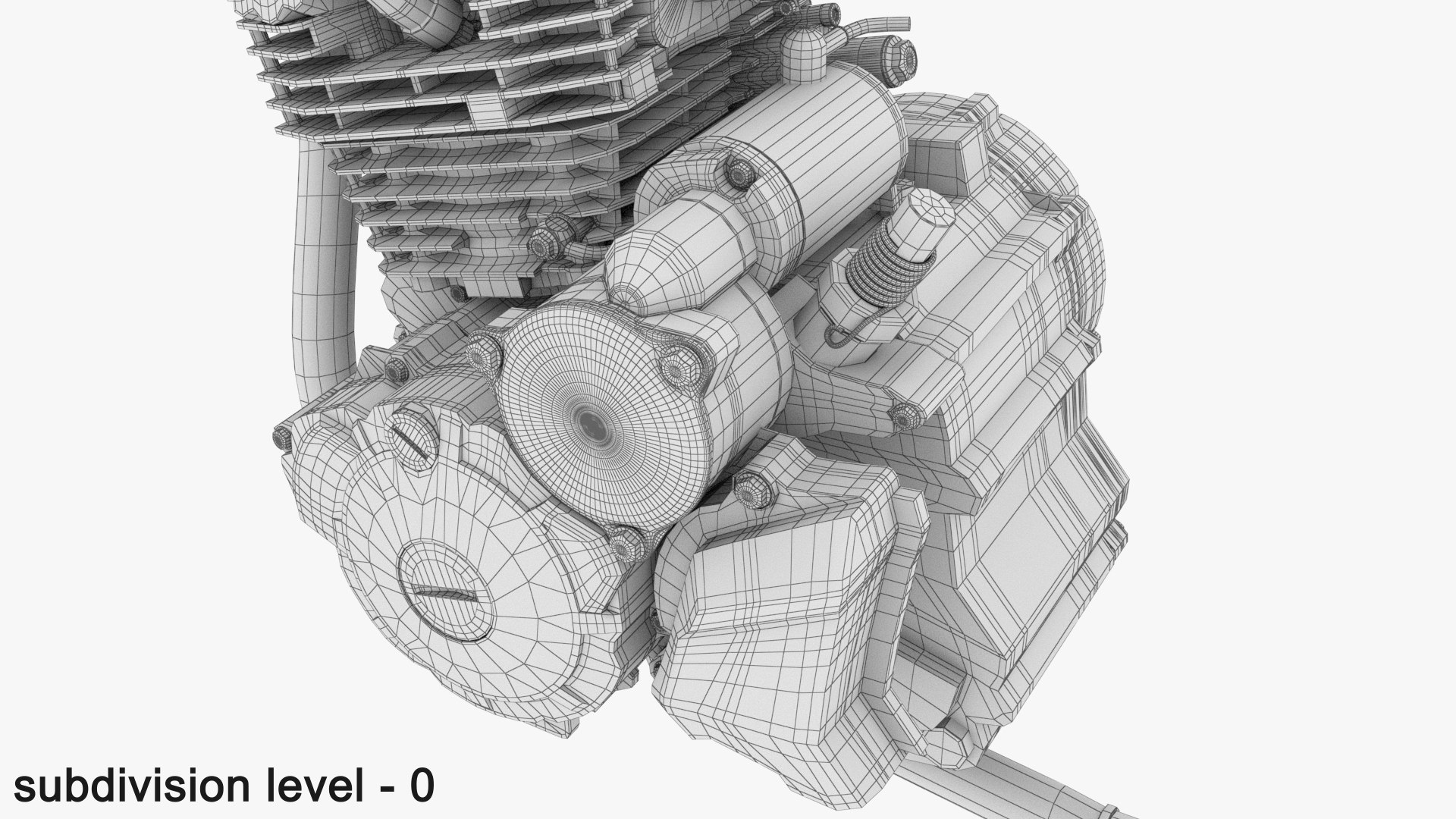 3D motorcycle engine - TurboSquid 1531686
