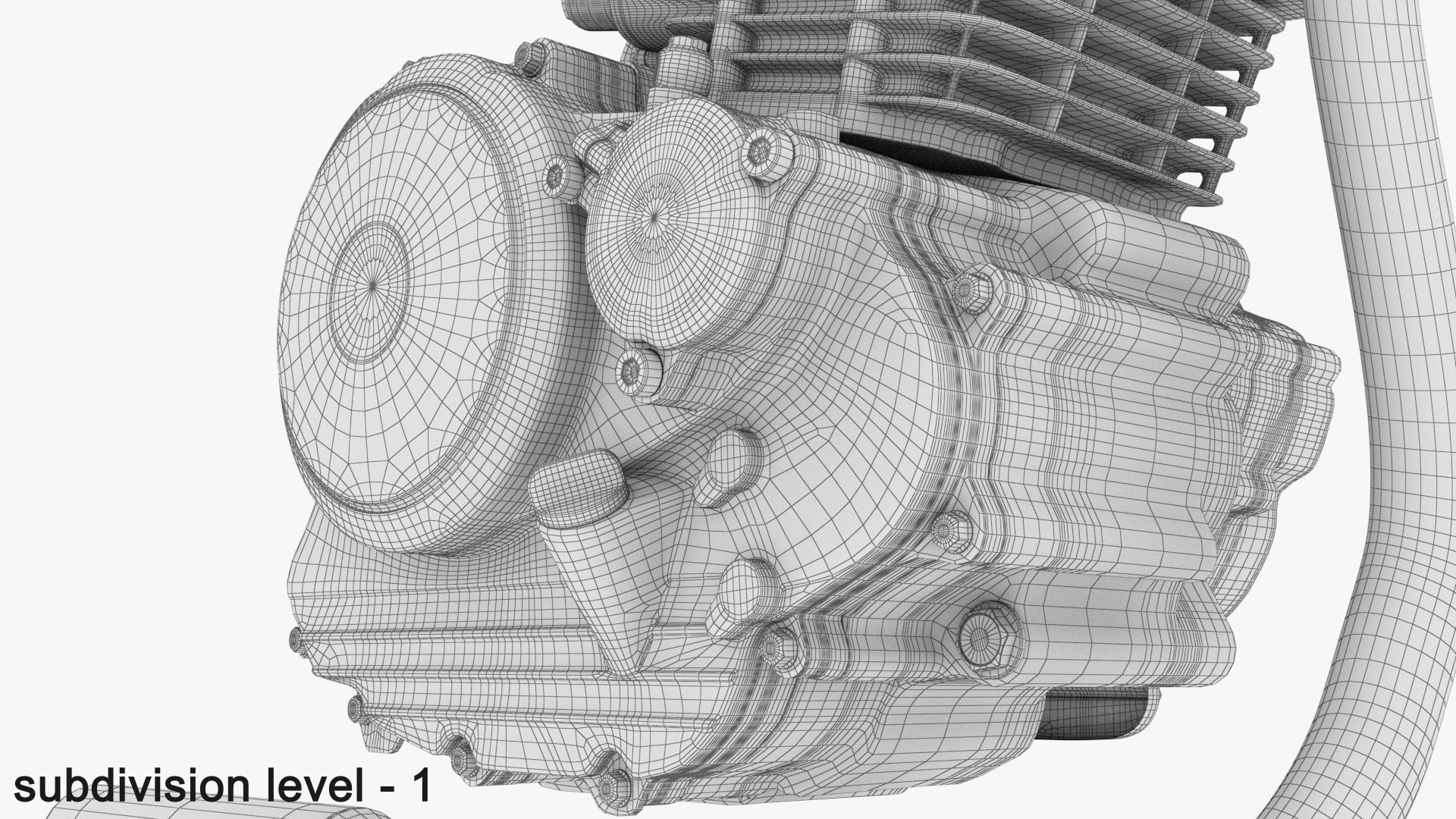 3D motorcycle engine - TurboSquid 1531686