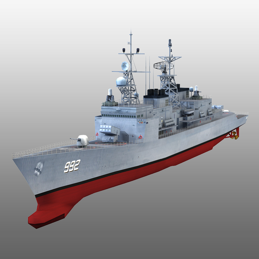 uss fletcher dd-992 dd 3d max