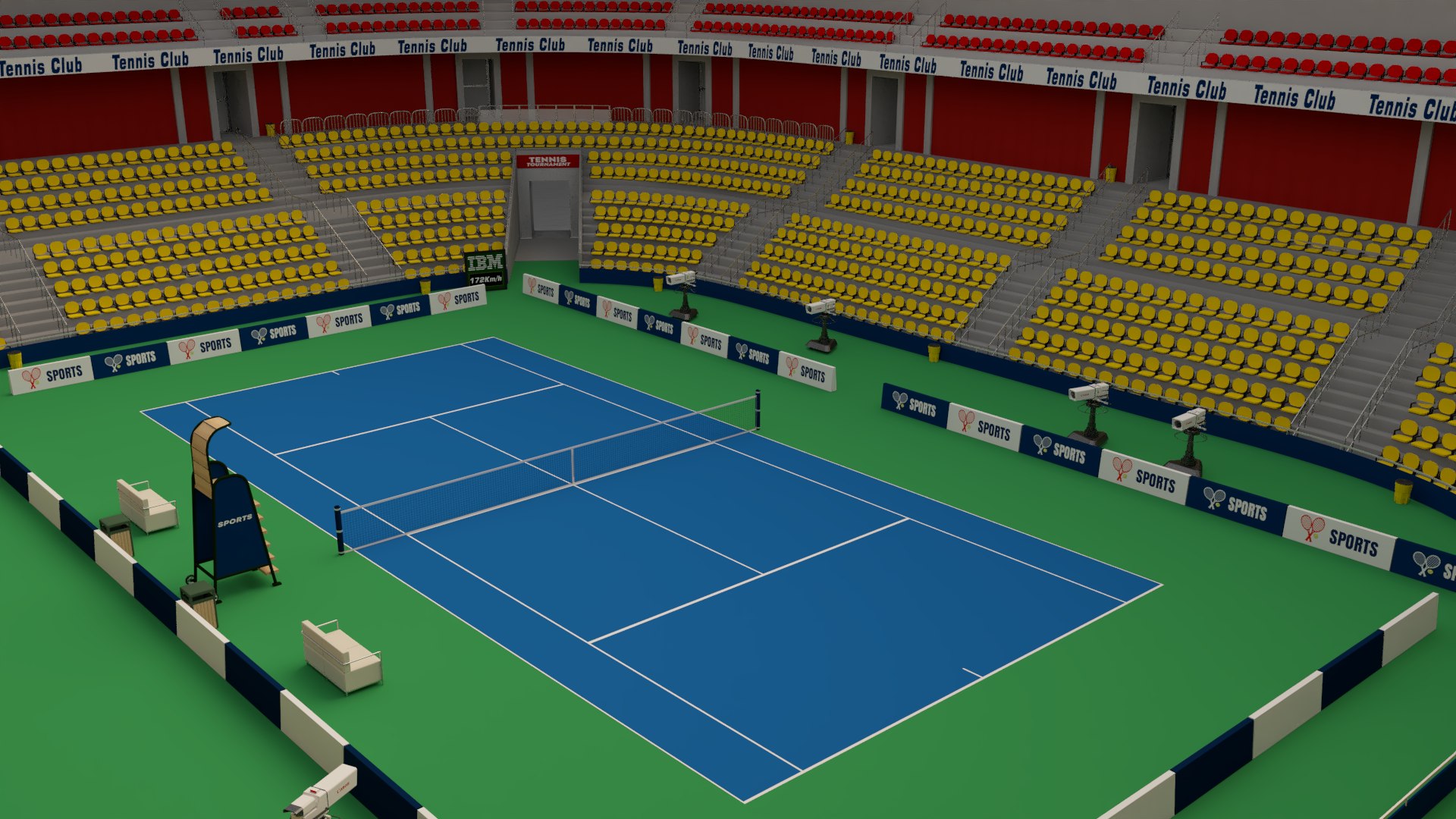 3D Tennis Stadium Model - TurboSquid 2167234