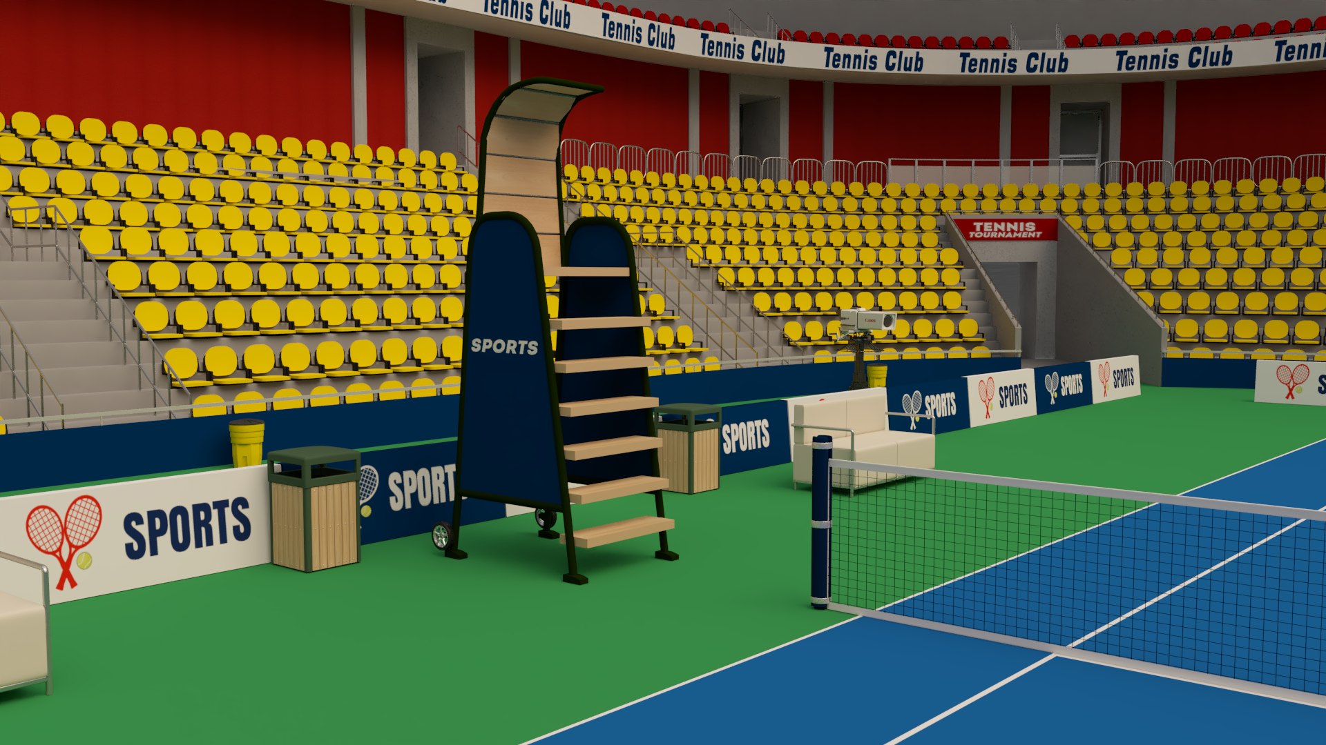 3D Tennis Stadium model - TurboSquid 2167234