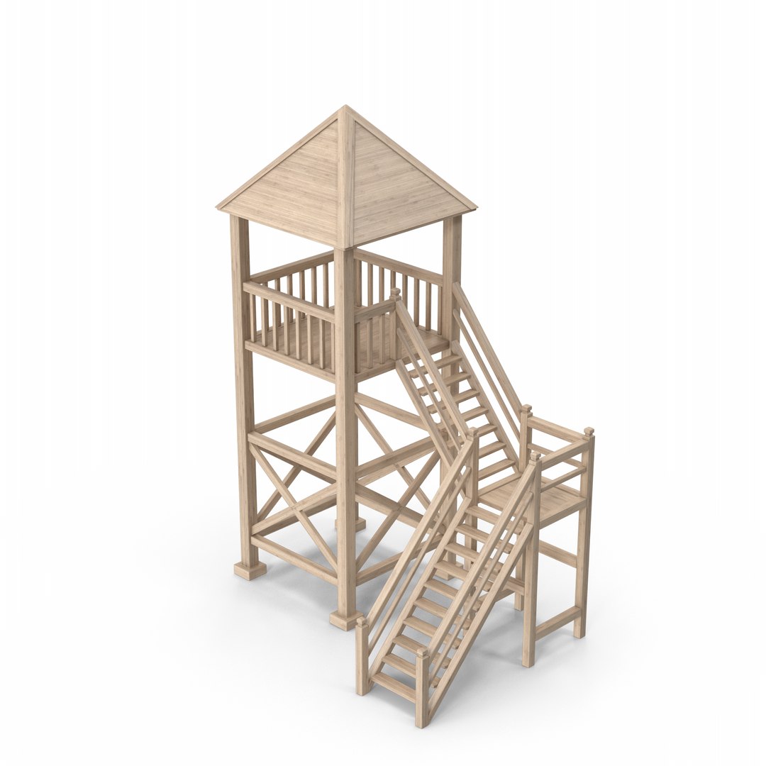 3D Model Wooden Tower - TurboSquid 2174093