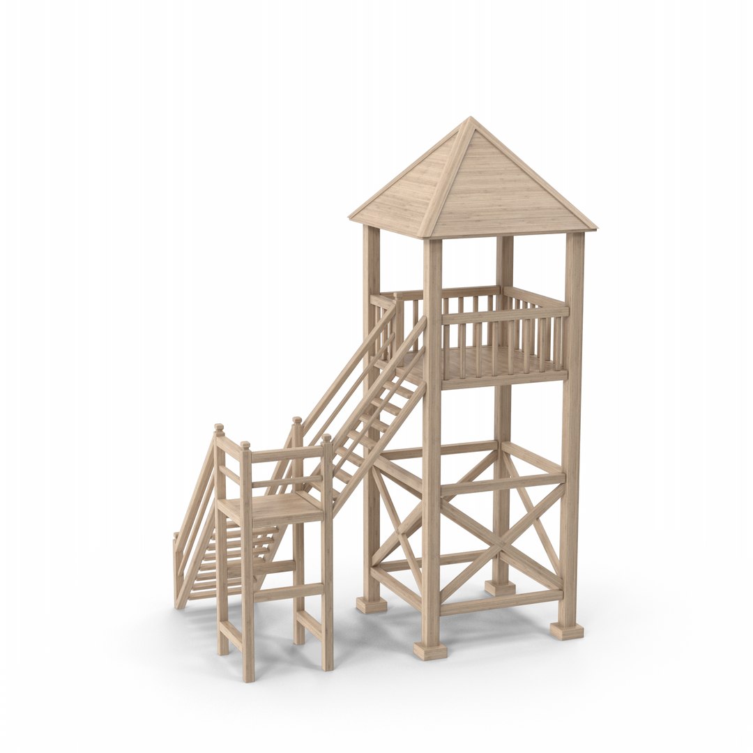 3D Model Wooden Tower - TurboSquid 2174093