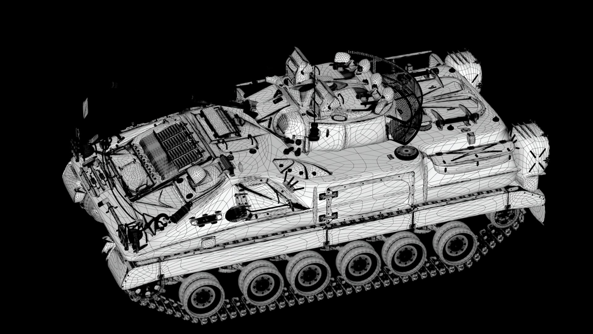 4K Textures British MCV 80 Warrior Tracked Mechanised Combat Vehicle In Arnold 3D Model ...