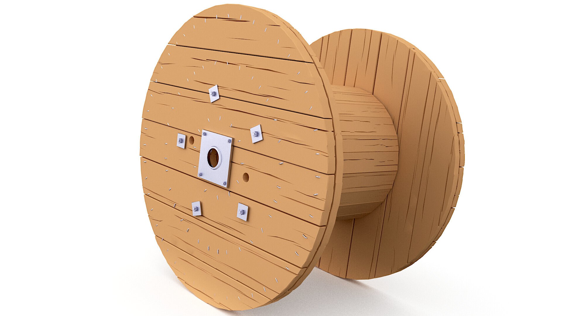 Old Wooden Cable Reel Spool Drum Roller 1 3D Model - TurboSquid 1979892