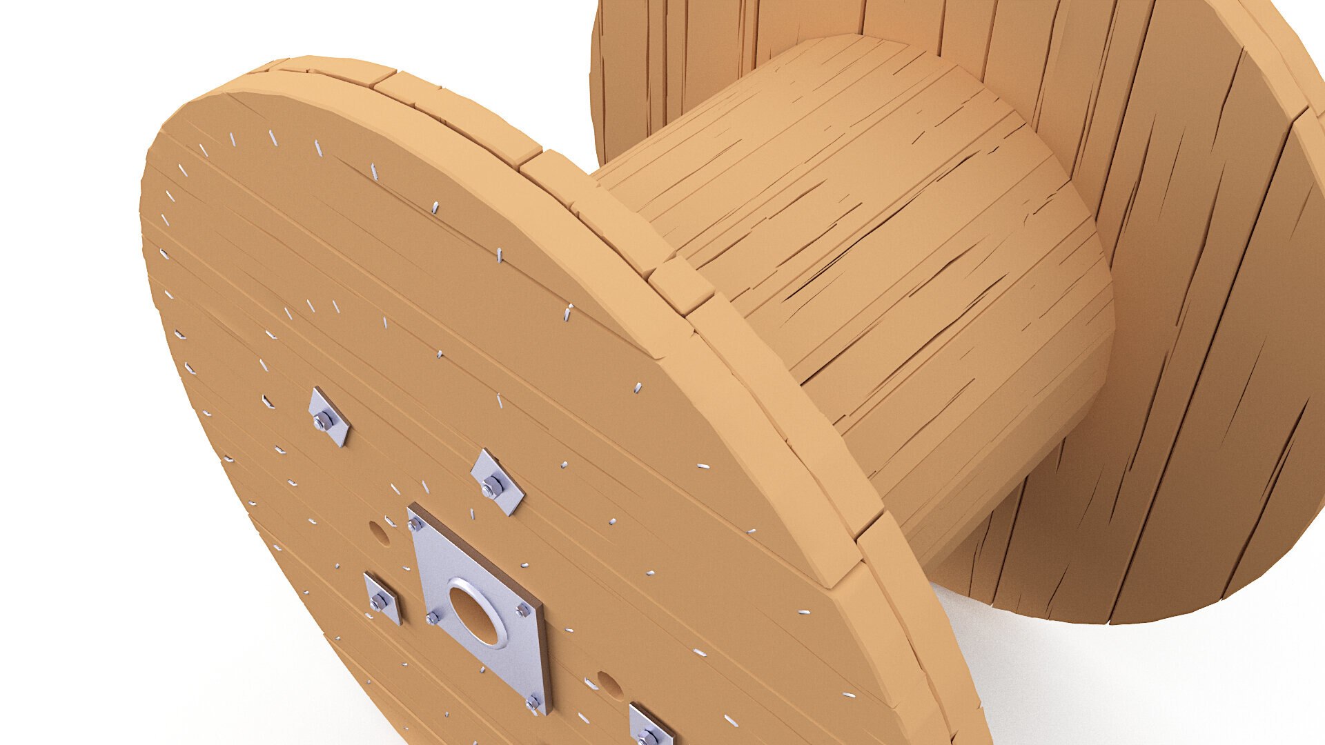 Old Wooden Cable Reel Spool Drum Roller 1 3D Model - TurboSquid 1979892