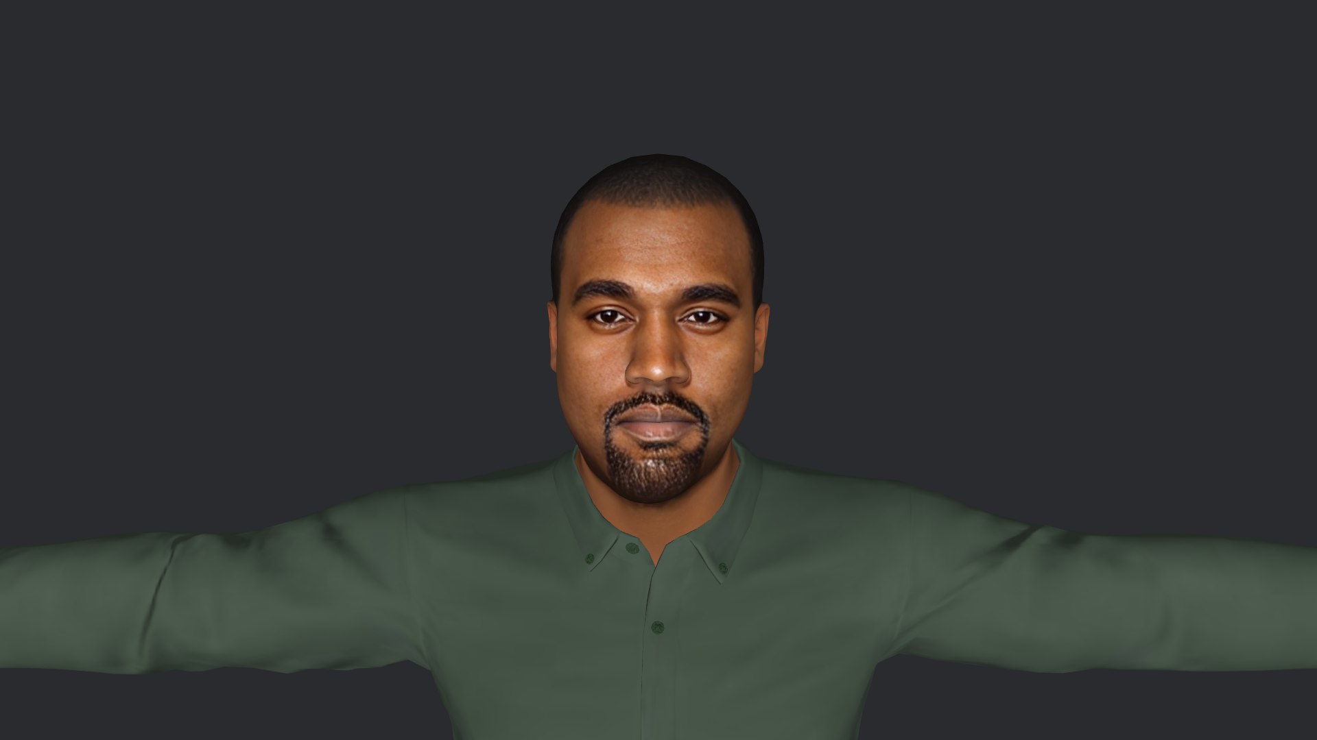 3D Kanye West Hyper Realistic Full Body Fully Rigged Character Model ...