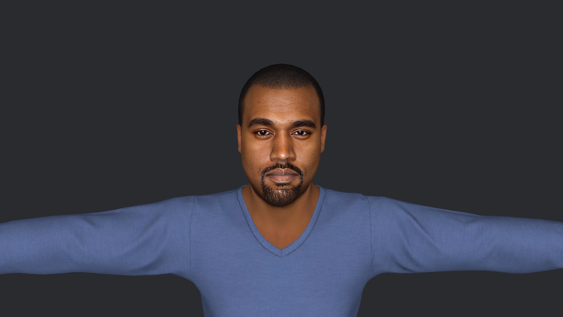 3D Kanye West Hyper Realistic Full Body Fully Rigged 3D Character model ...