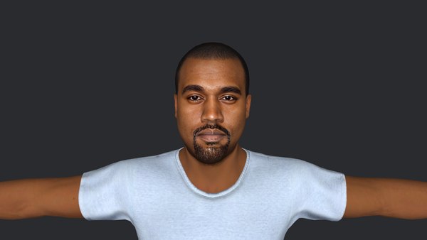 modelo 3d Kanye West Personaje 3D hiperrealista de cuerpo completo y ...