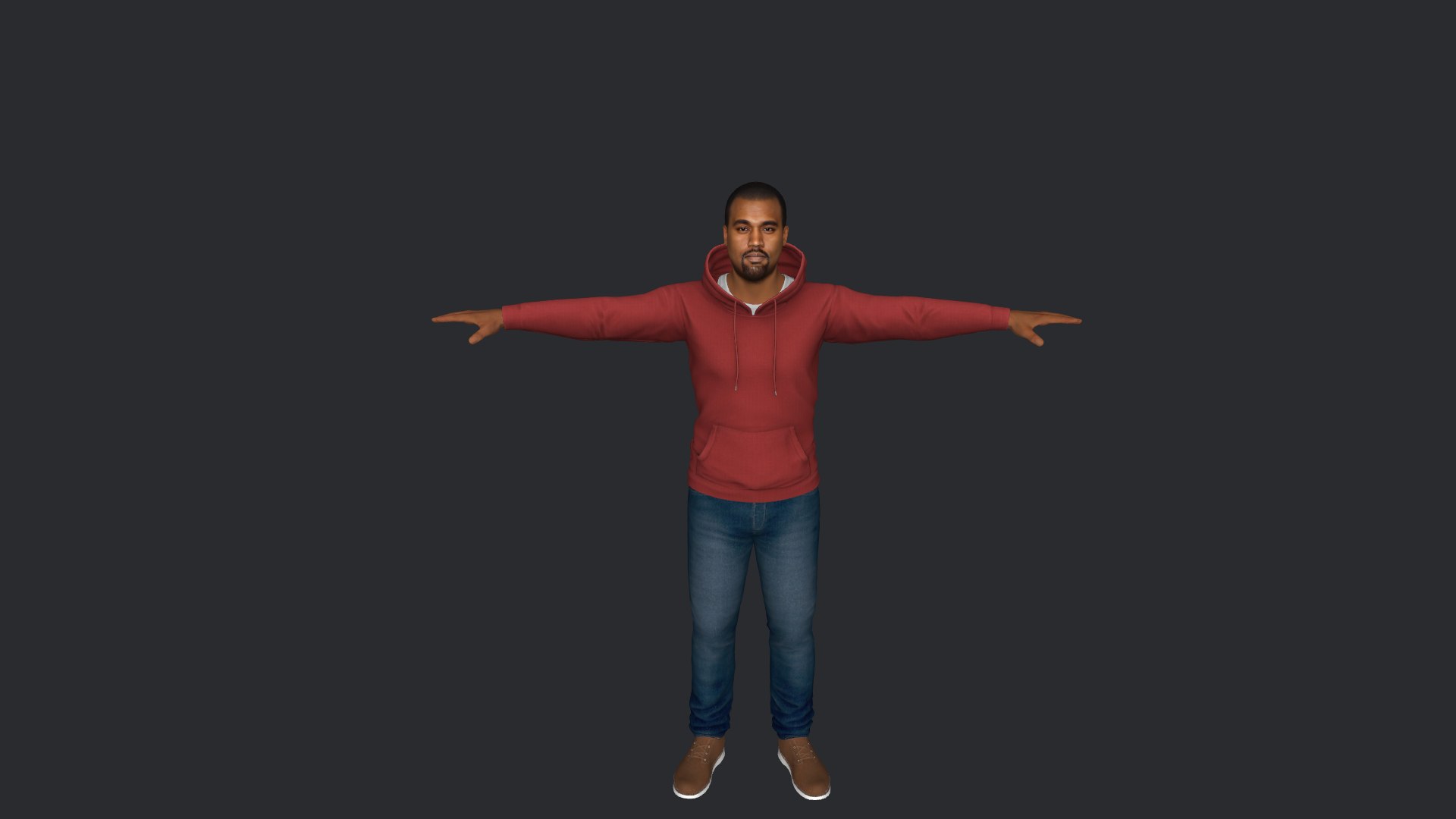 3D Kanye West Hyper Realistic Full Body Fully Rigged 3D Character model ...