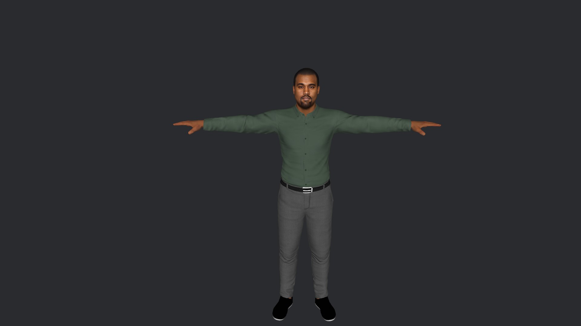 3D Kanye West Hyper Realistic Full Body Fully Rigged 3D Character model ...