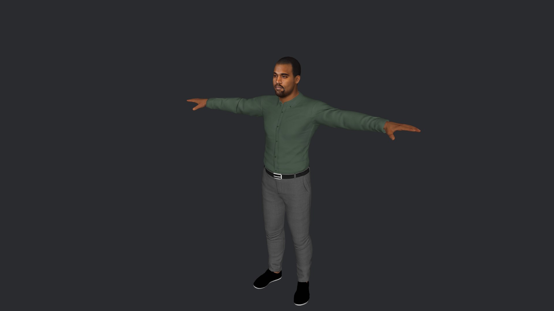 3D Kanye West Hyper Realistic Full Body Fully Rigged 3D Character model ...