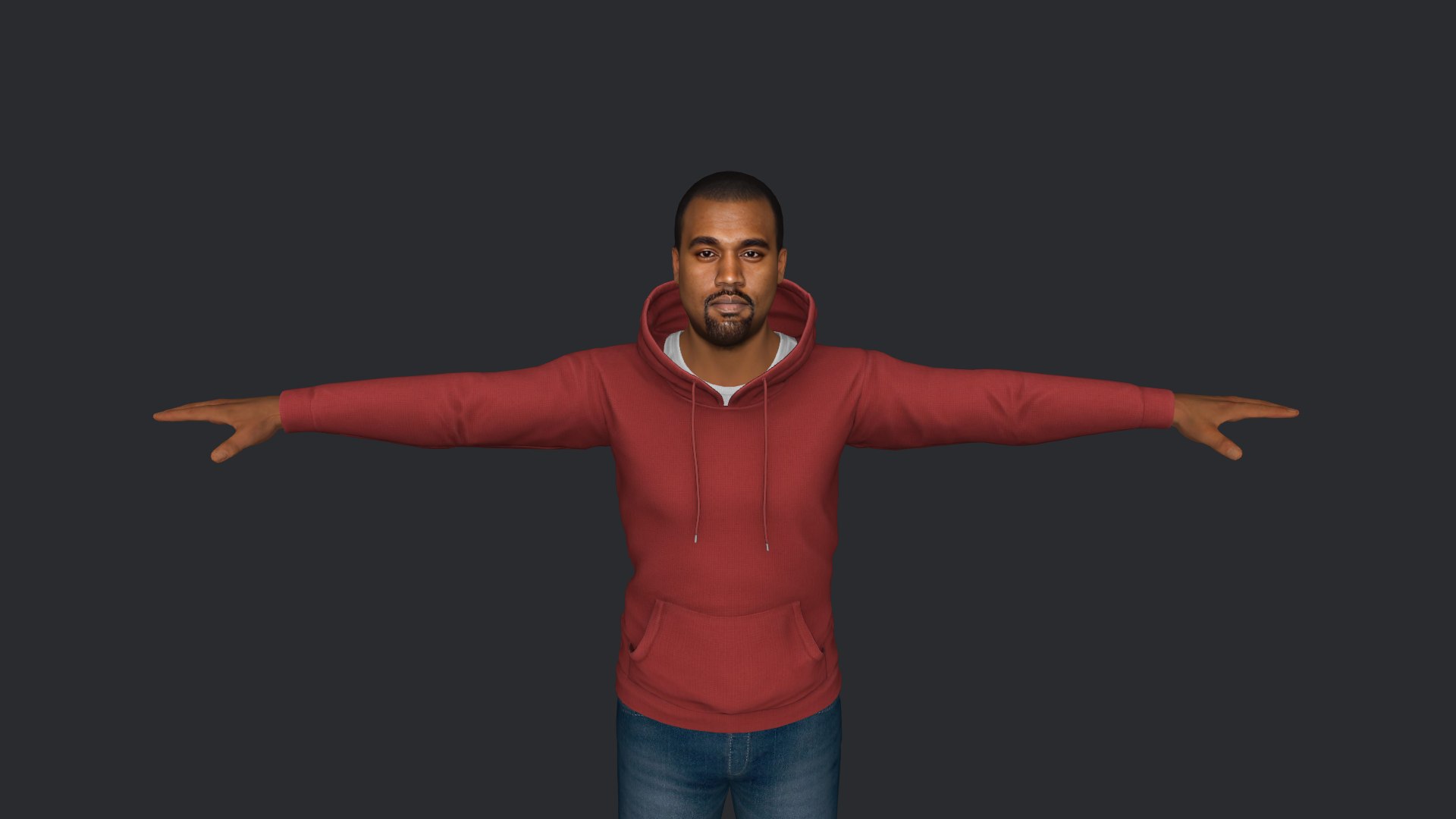 3D Kanye West Hyper Realistic Full Body Fully Rigged 3D Character model ...