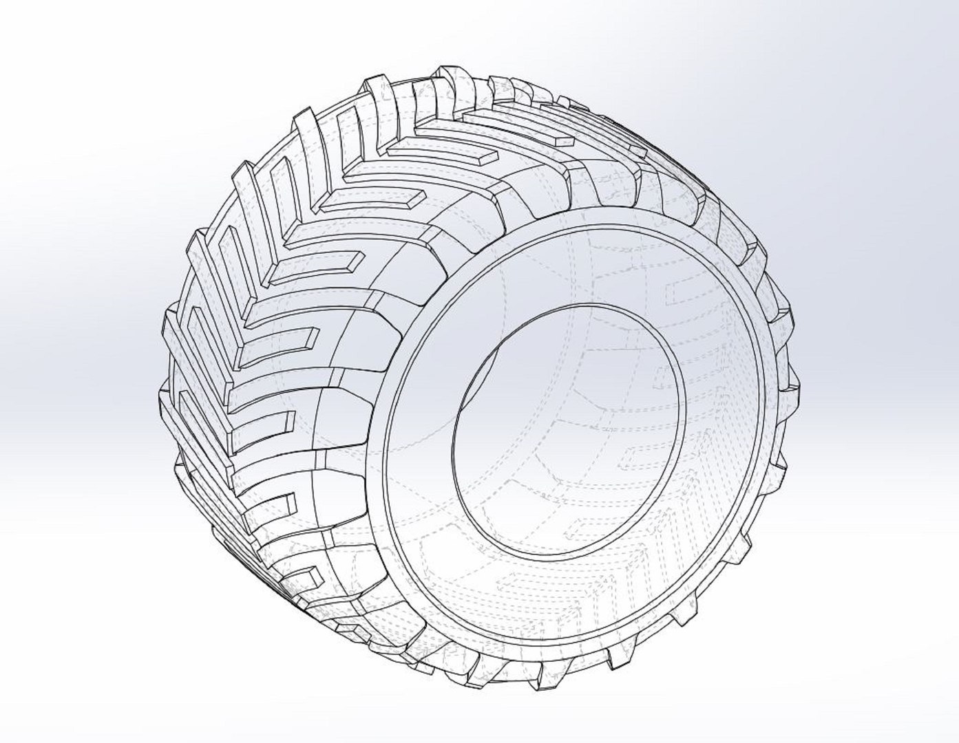 Diecast Monster Jam Tire 23 Scale 1 To 25 Model - TurboSquid 2066518