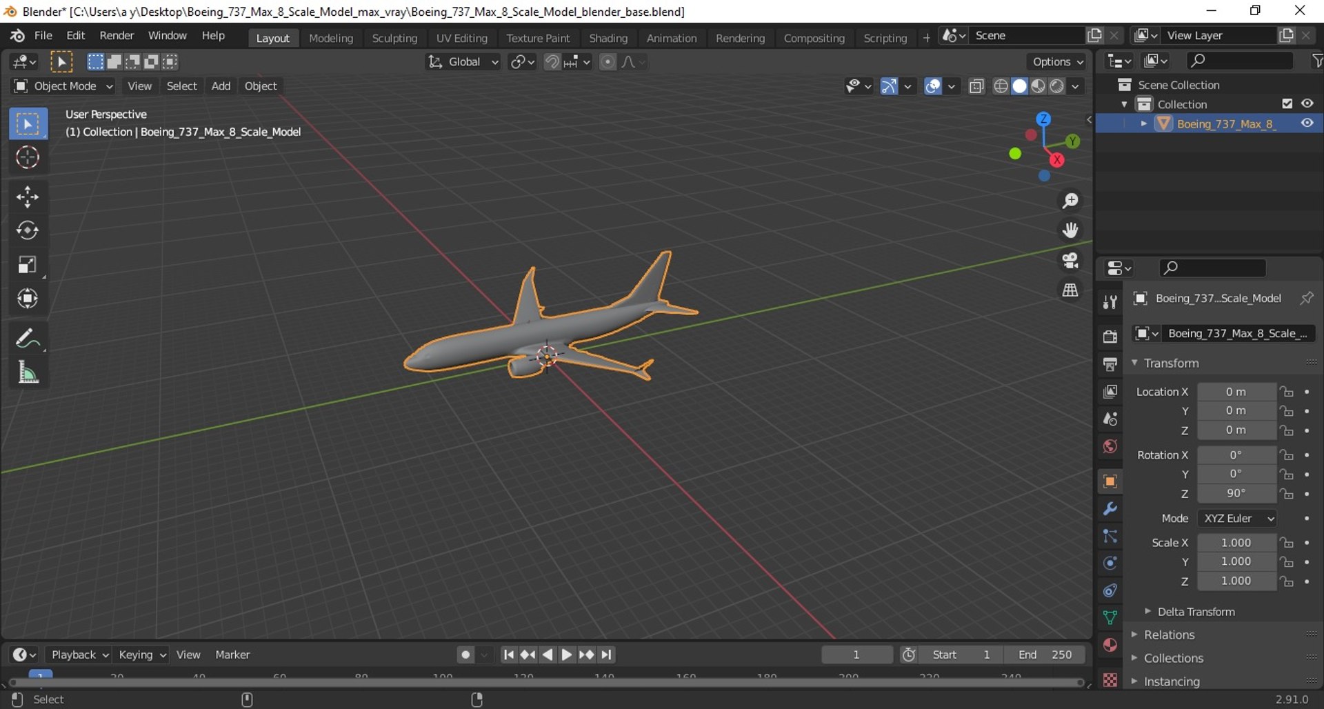 Boeing 737 Max 8 Scale 3D model - TurboSquid 1766195
