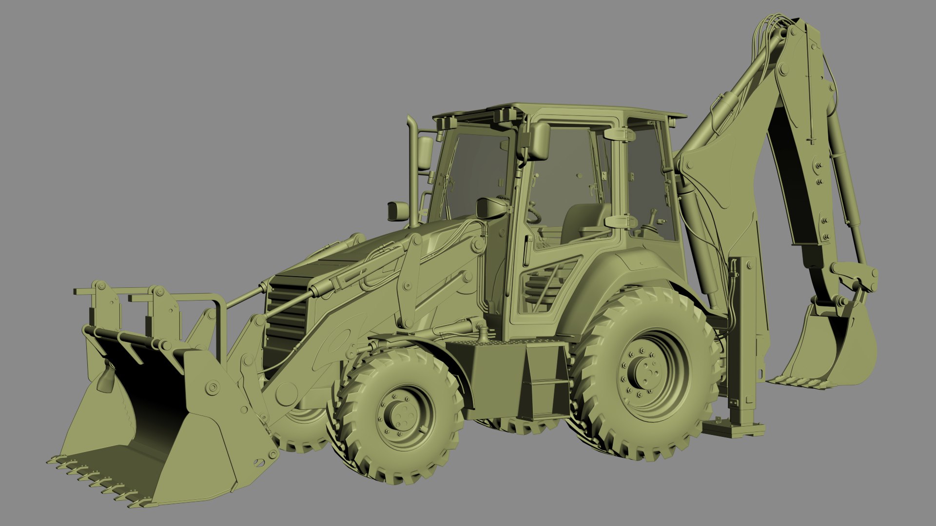 3D Backhoe Loader New Generic - TurboSquid 1741500