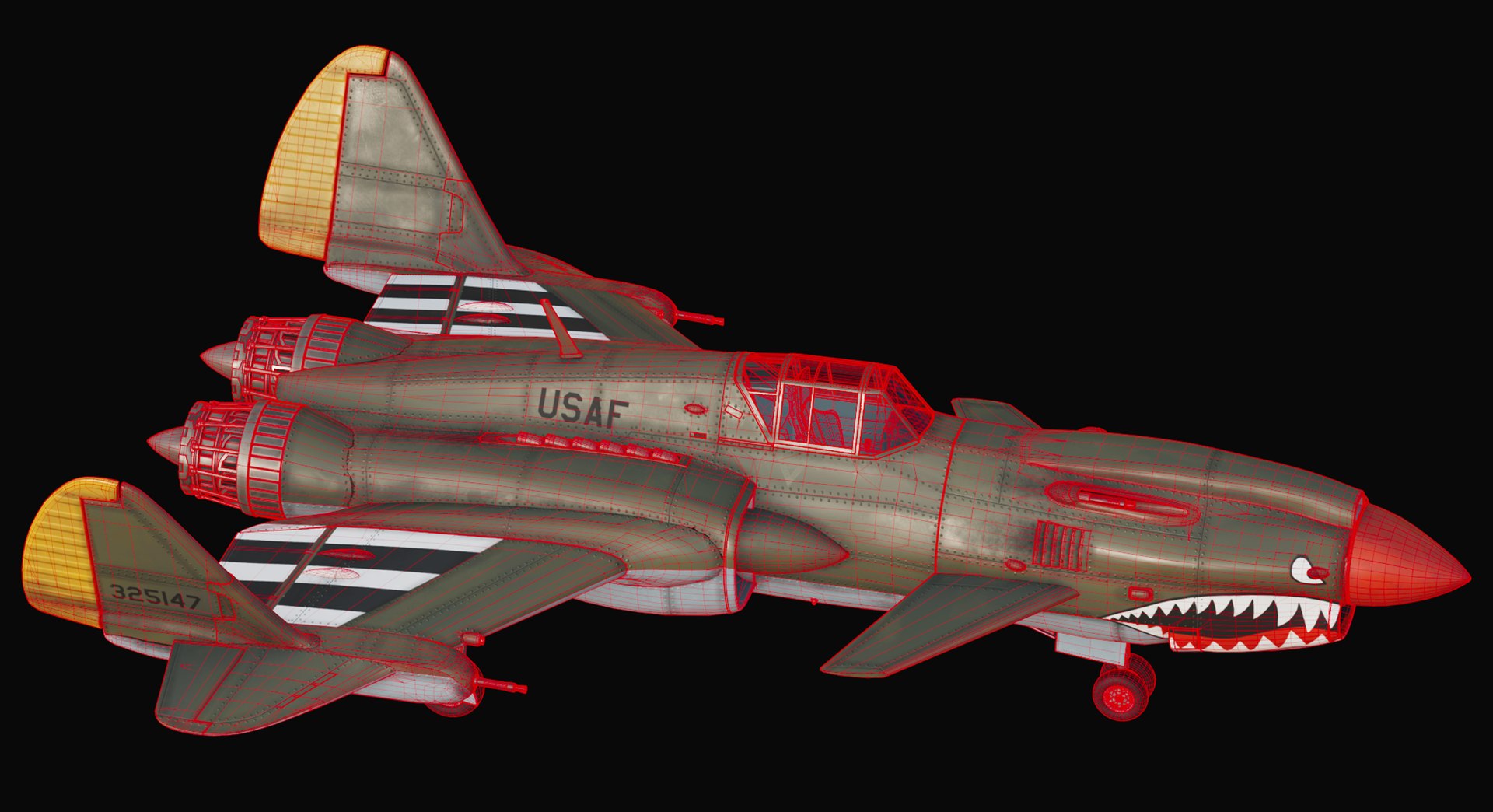 Viper P-40J Jet Fighter Concept Aircraft Model - TurboSquid 2515046