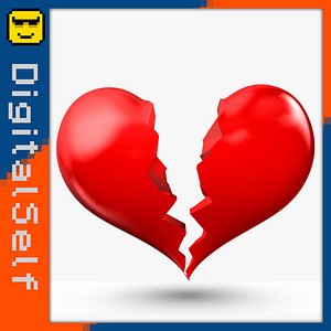 Low Poly Broken Heart 3D Models For Download | TurboSquid