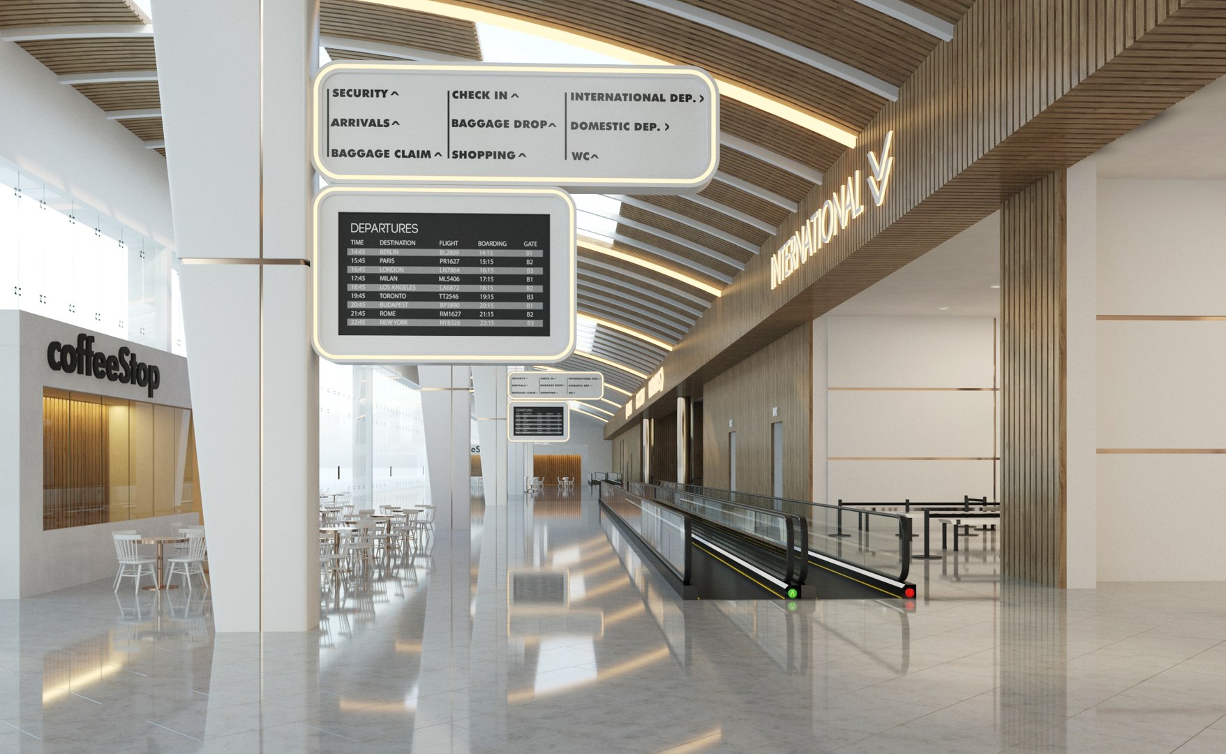 Modern Airport Interior 3D Model - TurboSquid 2133658