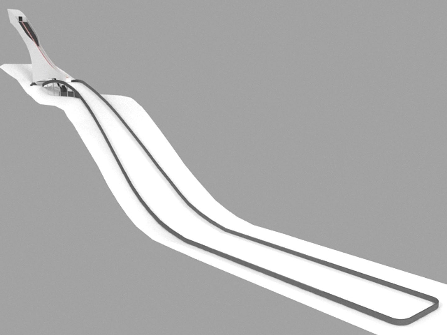 3d Model Ski Jumping Ramp