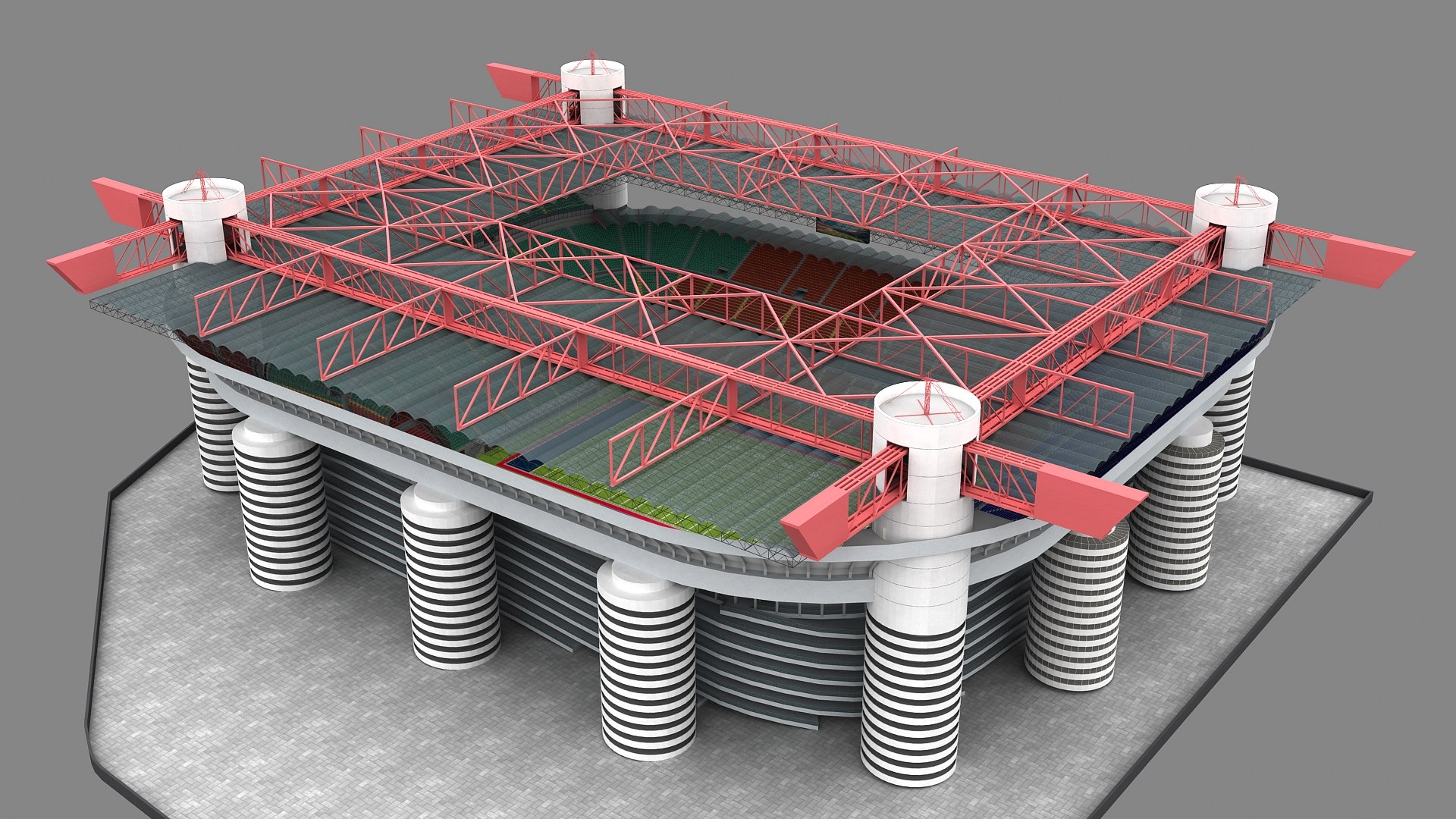 3D Model San Siro Stadium Milan Italy - TurboSquid 2380039