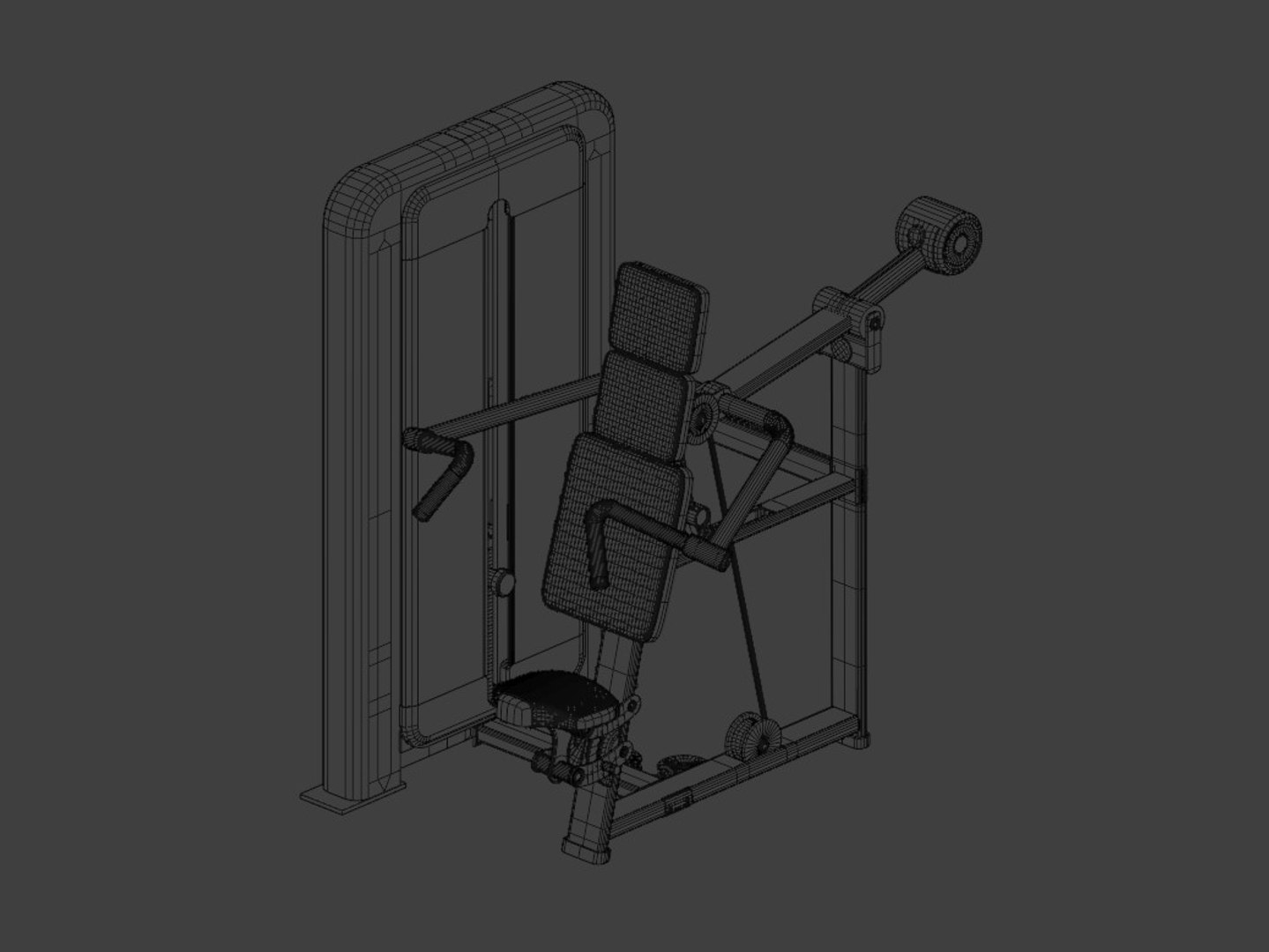 3D Seated Shoulder Press Machine - TurboSquid 2282786