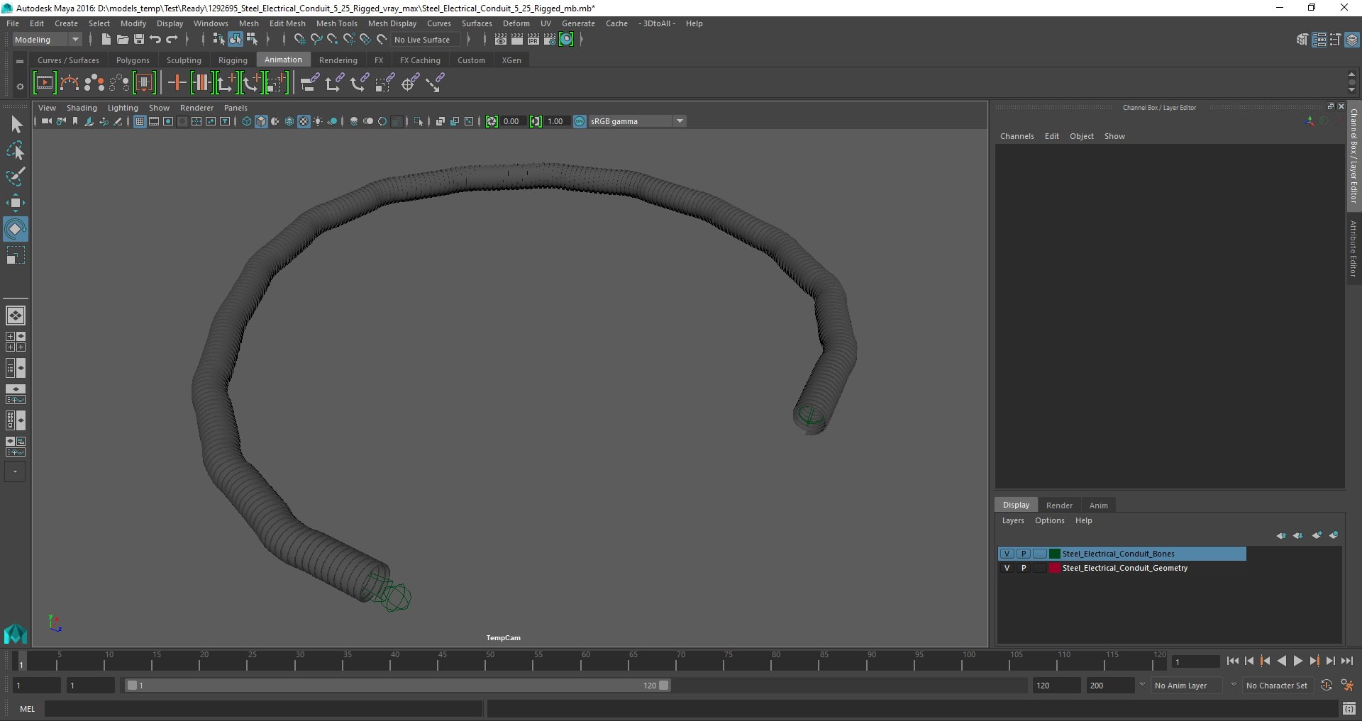 Steel electrical conduit 5 3D - TurboSquid 1538015