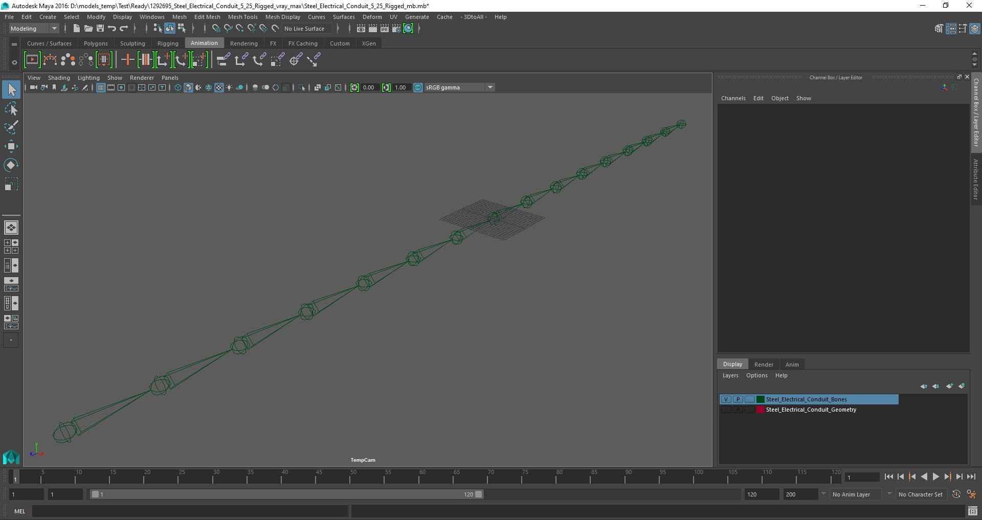 Steel electrical conduit 5 3D - TurboSquid 1538015