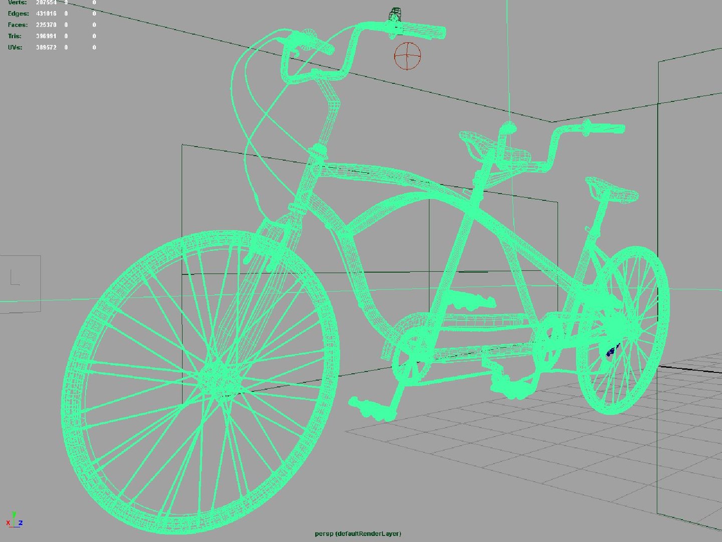 3ds max tandem bicycle