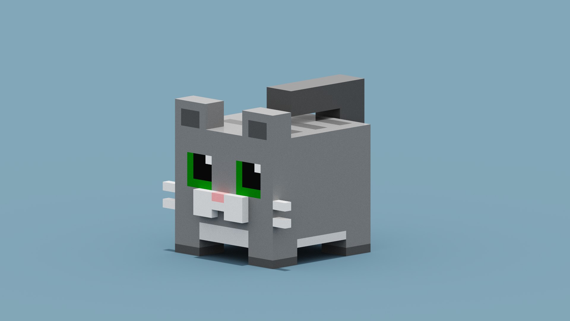 Voxel Cat 3D Model - TurboSquid 1904507