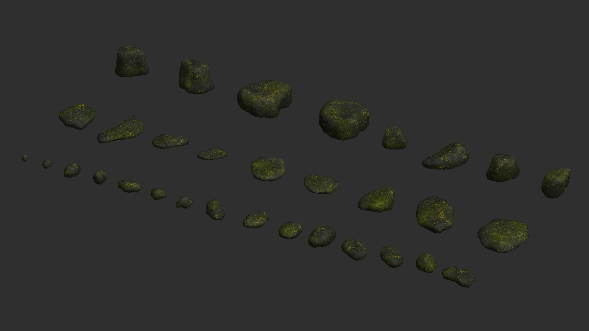 3D Assorted Rocks - Lichen 1 - TurboSquid 2219825