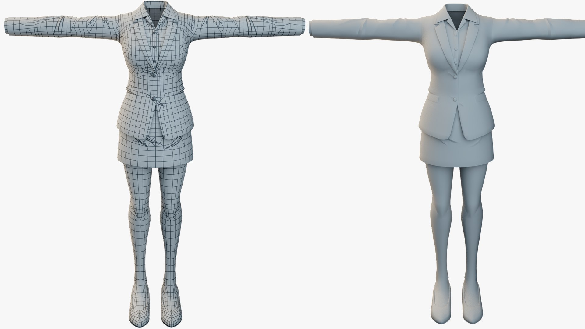Female Formal Suit 3d Model 3D Model - TurboSquid 2153706