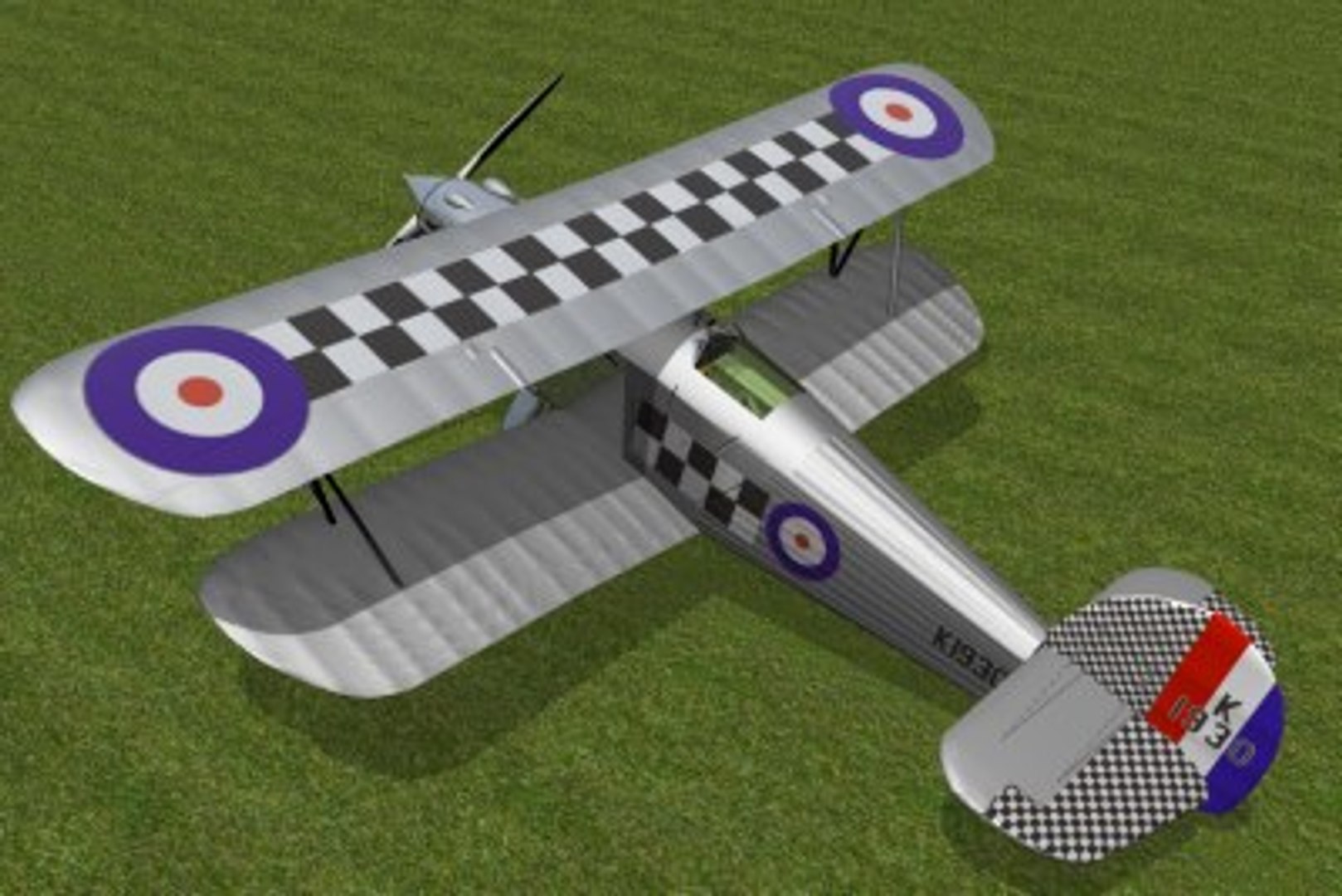 Hawker Fury Fighter Mk1 3d Model